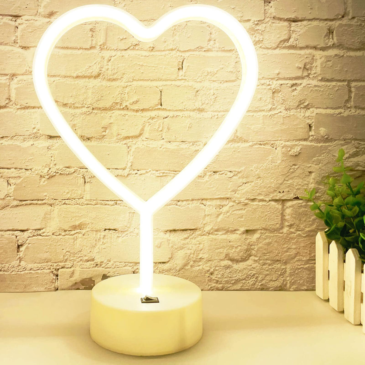 VIFULIN Heart Shaped Led Heart Lamp Neon Heart Lights Decor, Light up ...