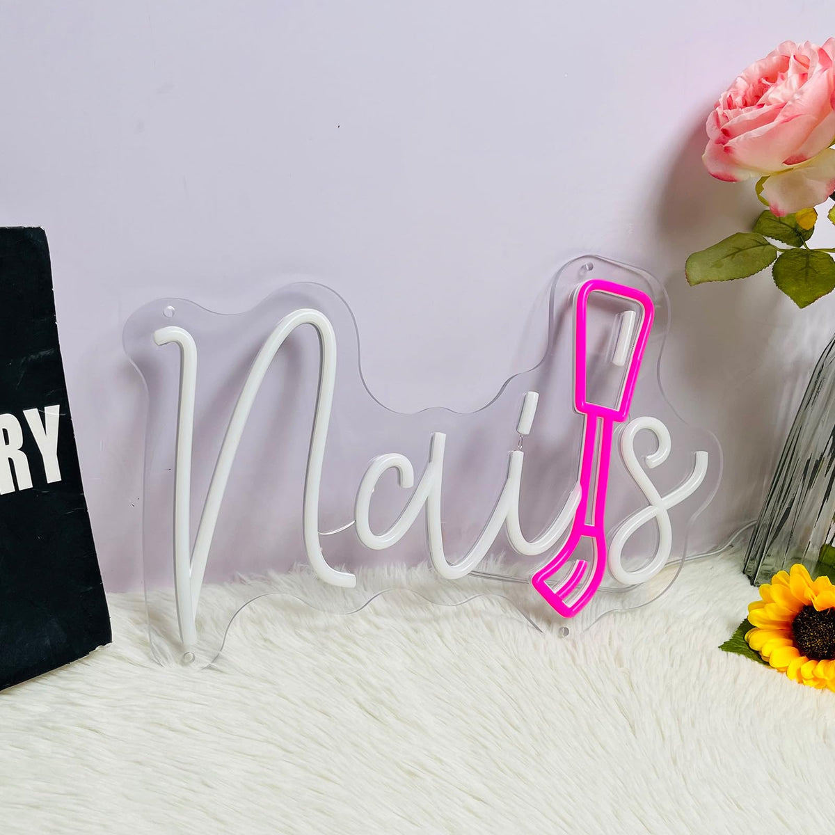 Nails Neon Sign For Nail Room Led Nails Neon Signs For Wall Decor Beau ...