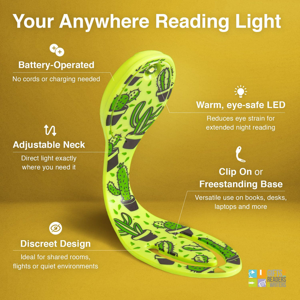 Gifts for Readers & Writers Flexilight Bookmark Reading Light | LED Cl ...