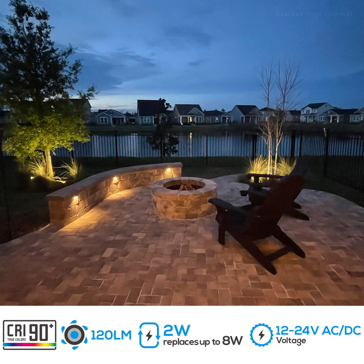 LEONLITE 5CCT 4 Inch LED Retaining Wall Lights, Swivel, Aluminum, Mode ...