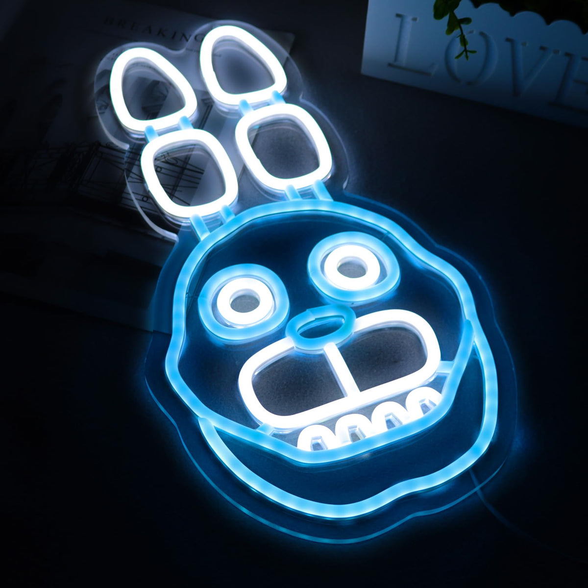 AHlove Five Nights at Freddy's Bonnie LED Neon Sign - 16.1"x8.7" Wall ...