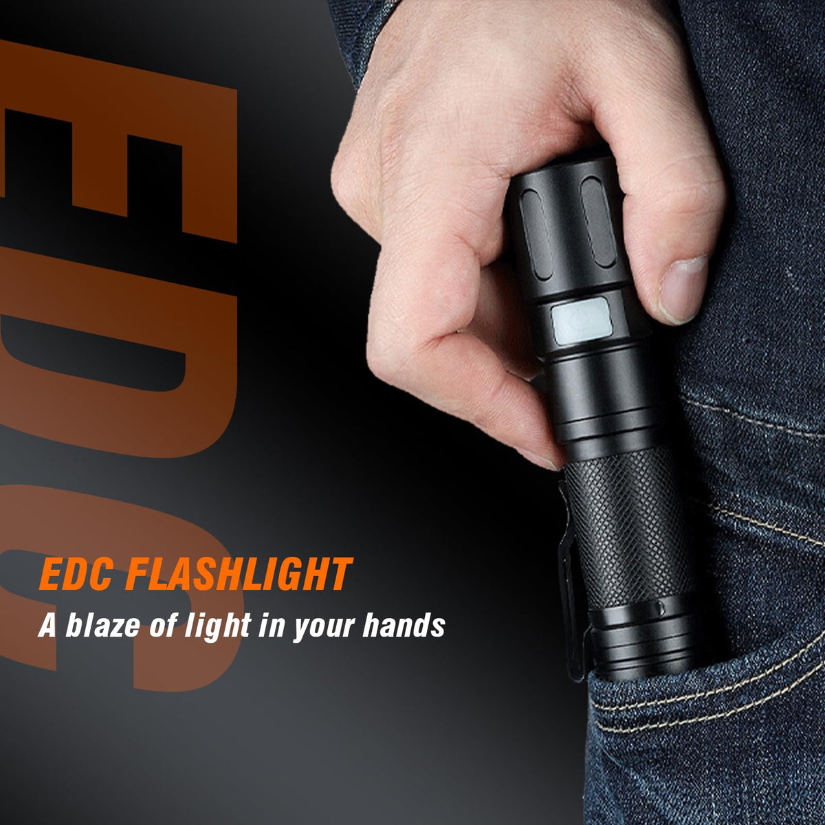 Superfire Rechargeable Flashlights, Small Flashlight Powerful Edc Pock ...