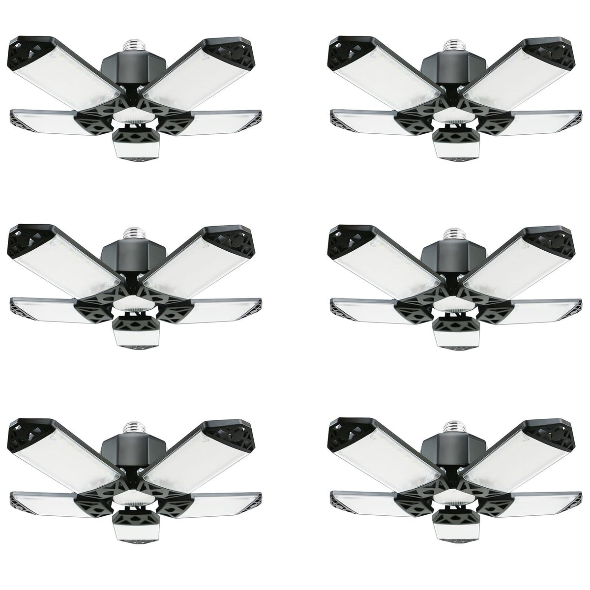 160W LED Garage Light 6Pack, 16000 Lumen Ceiling Lights with 5+1 ...