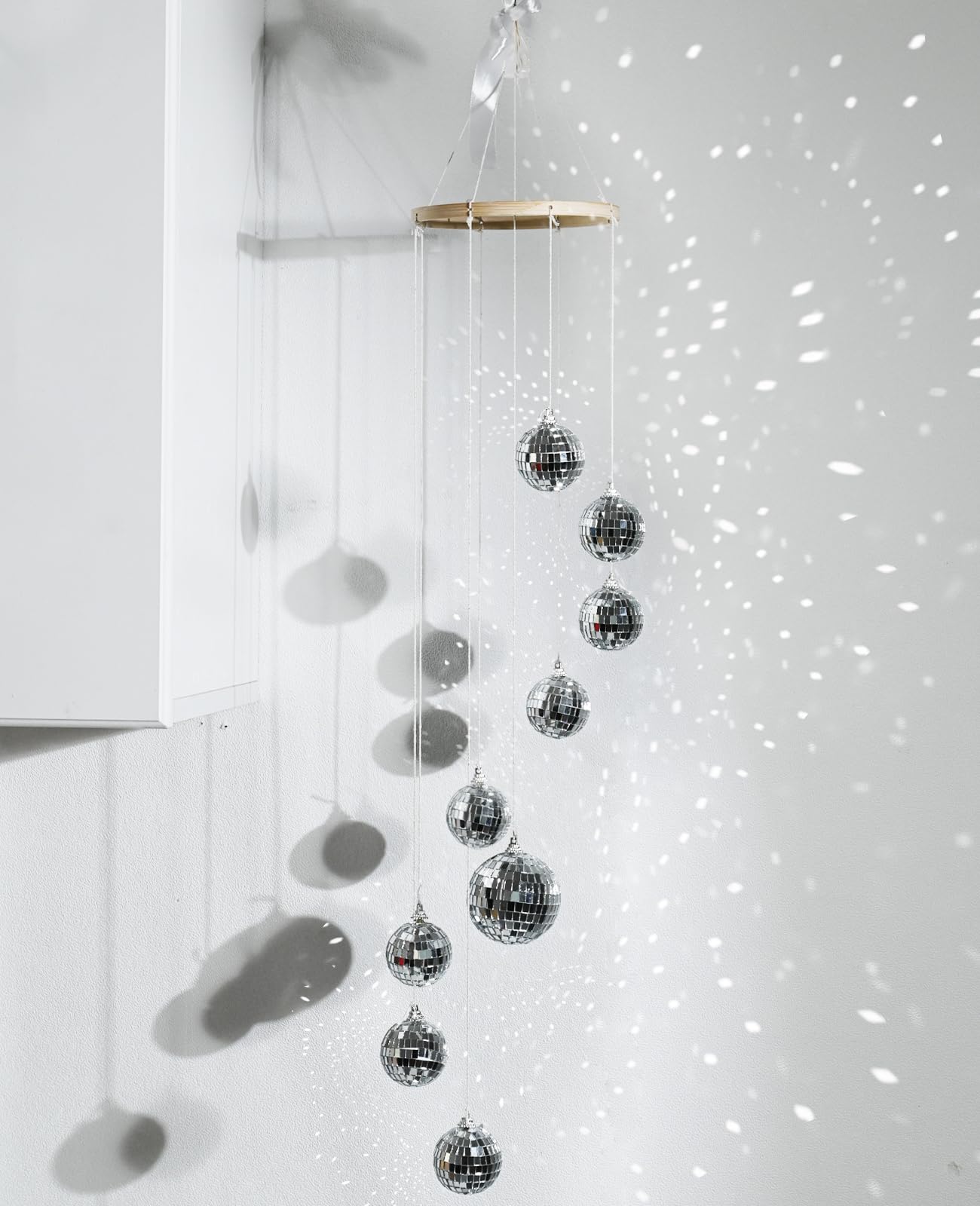 AceList Disco Ball Decor Sun Catcher Spiral Spinner 35 Inch Handmade ...