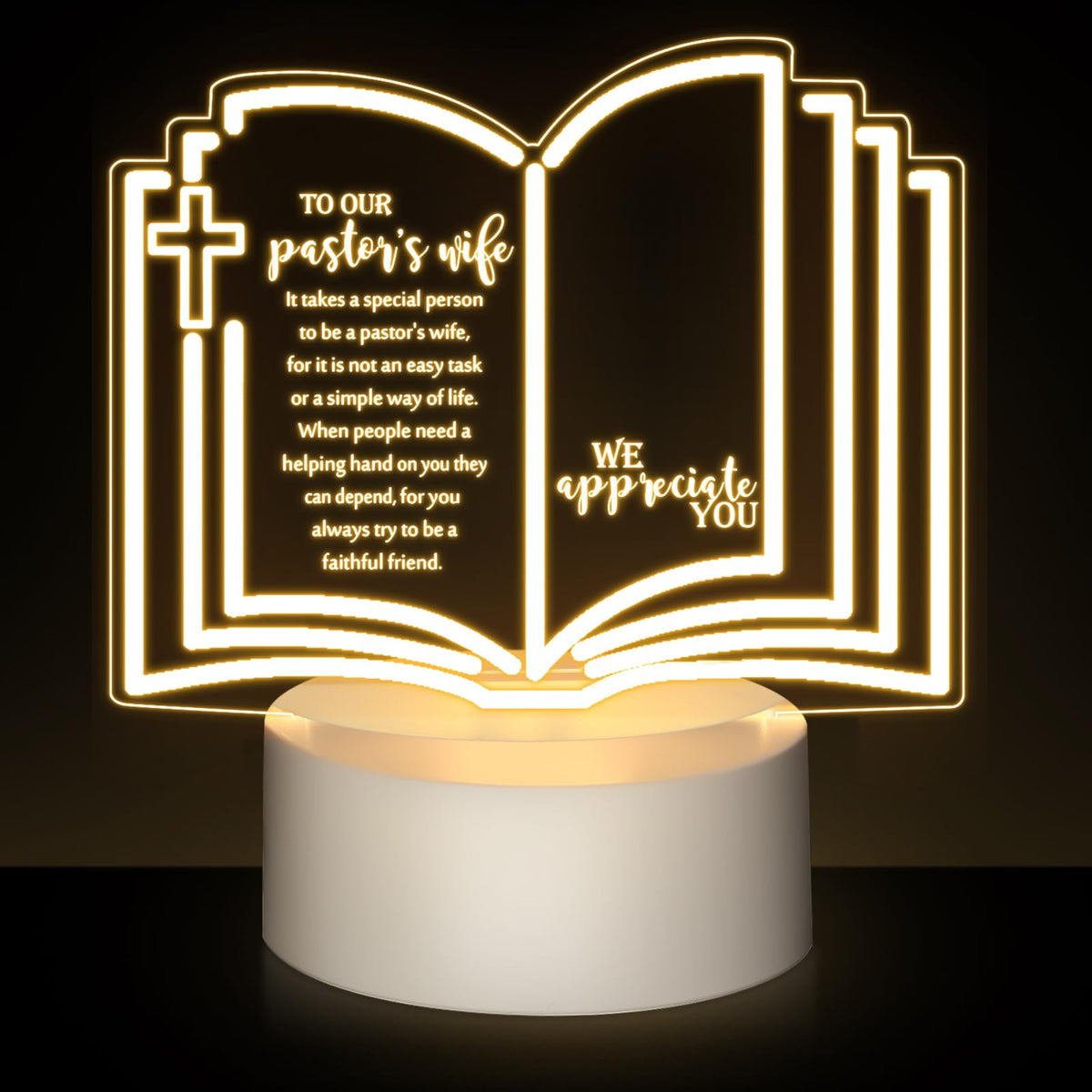 Kosiz Pastor Appreciation Gift Engraved Thank Clergy Sayings Acrylic ...