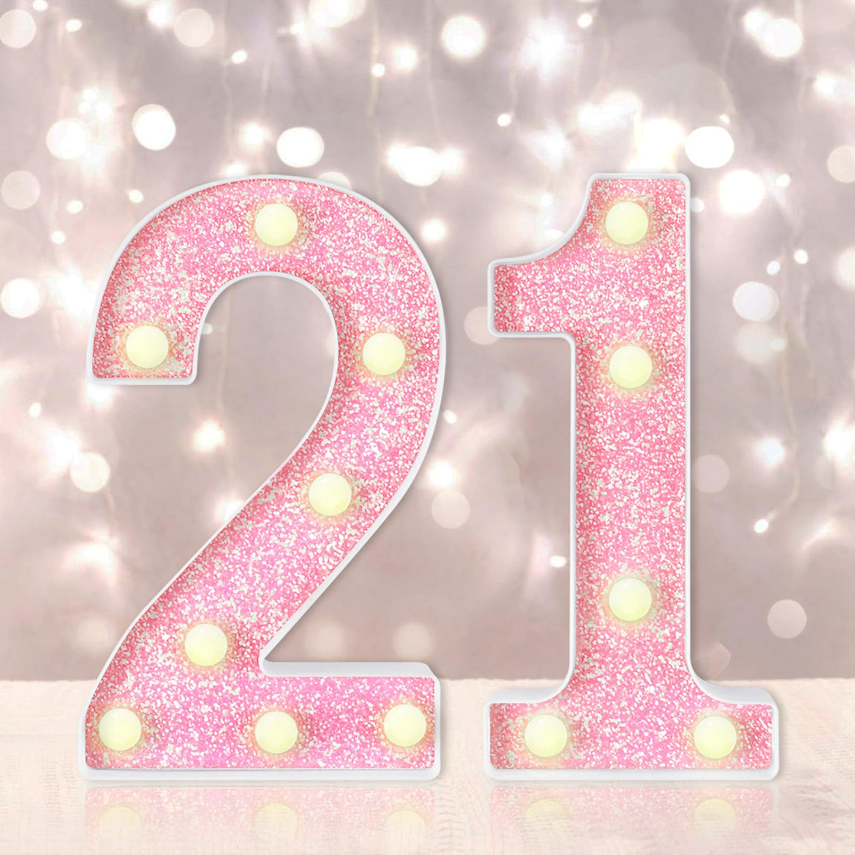 8.7In 21St Birthday Decorations Gifts For Her Him Light Up Numbers Dec ...