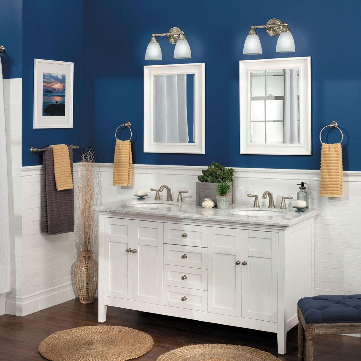 Moen Brantford 2-Light Vanity Fixture - Stylish Bath Lighting in ...