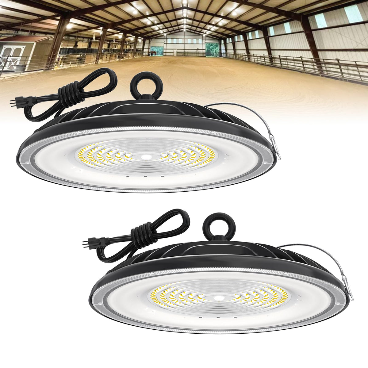 HYPERLITE UFO High Bay Lights Commercial: 2-Pack 250W High Bay LED Sho ...
