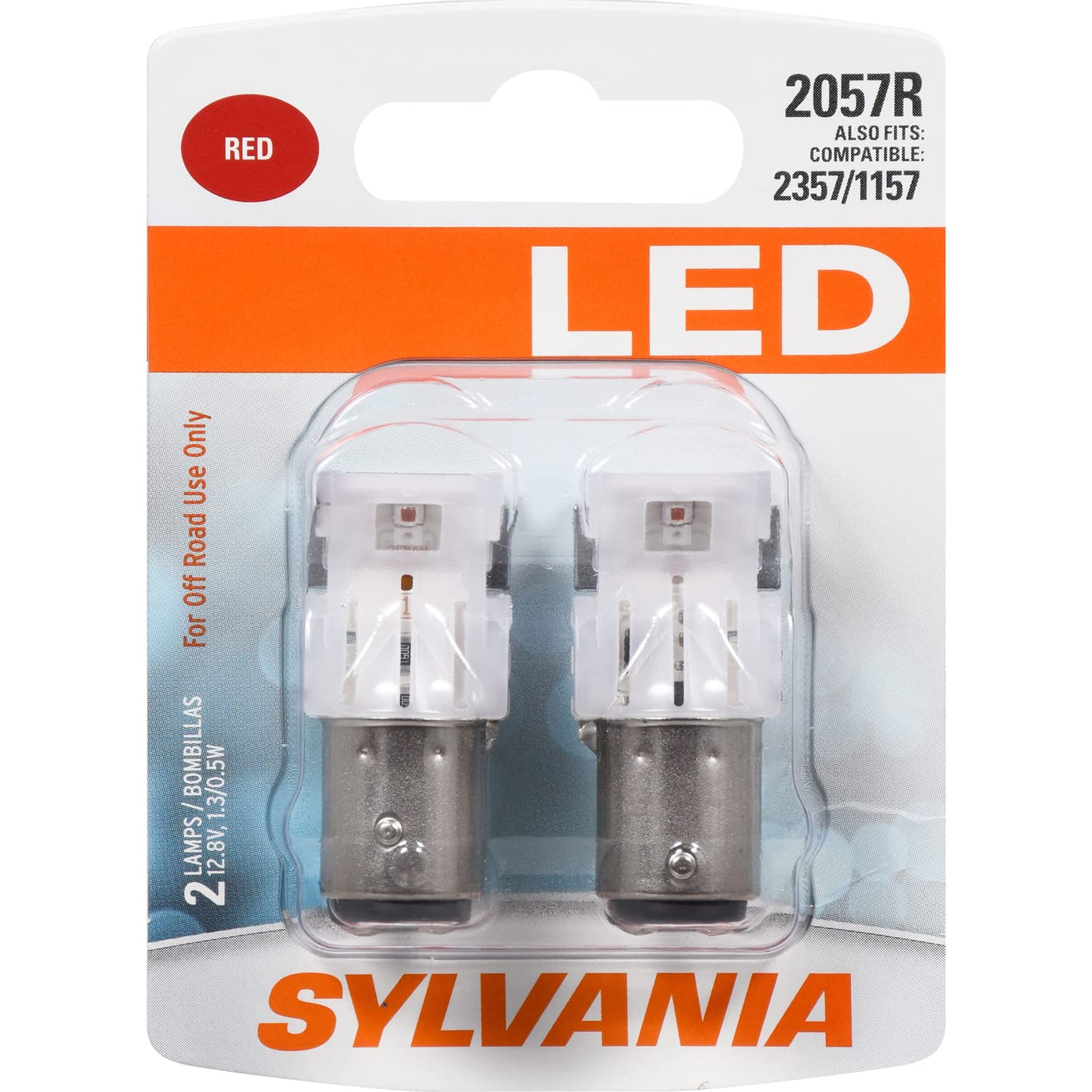 SYLVANIA 2057 LED Mini Bulb - Red, Ideal for Stop and Tail Lights, 2 B ...