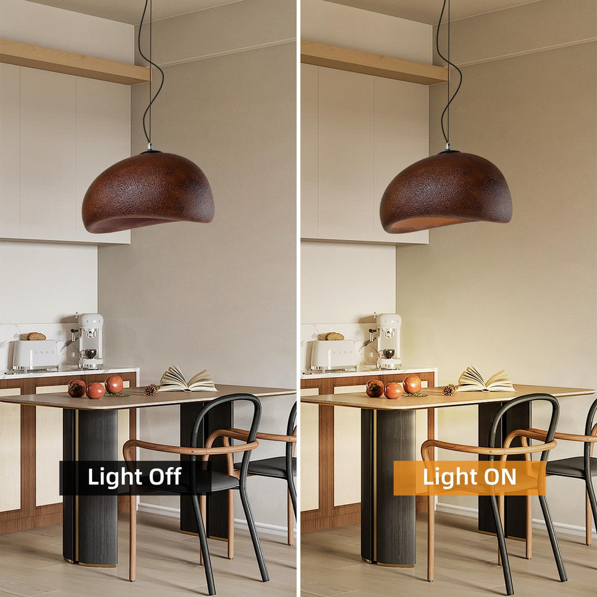 Jaymp 50Cm Wabi Sabi Pendant Light For Dining Room Kitchen Island Farm ...