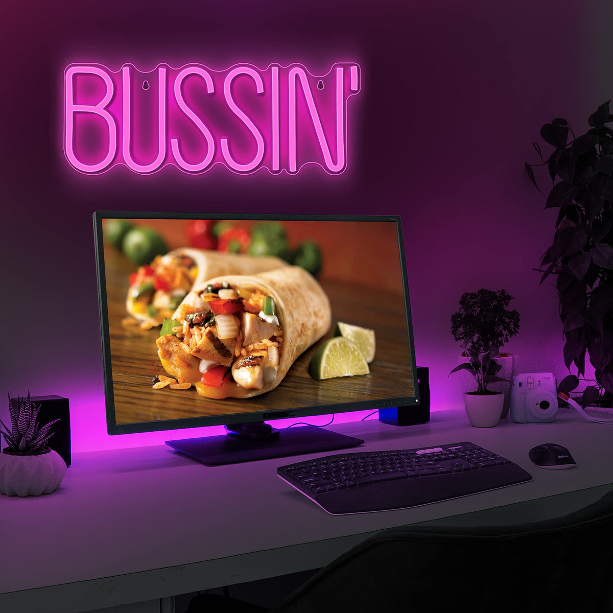 Lumoonosity Bussin Neon Sign - LED Wall Decor for Gamers - Extra Large ...