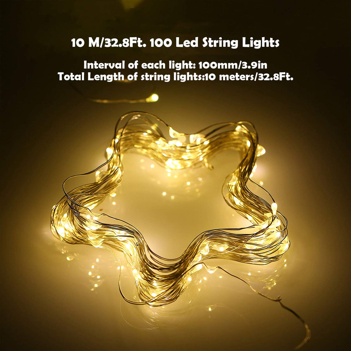 Mikasol Led String Lights, Mini Battery Powered Copper Wire Starry ...