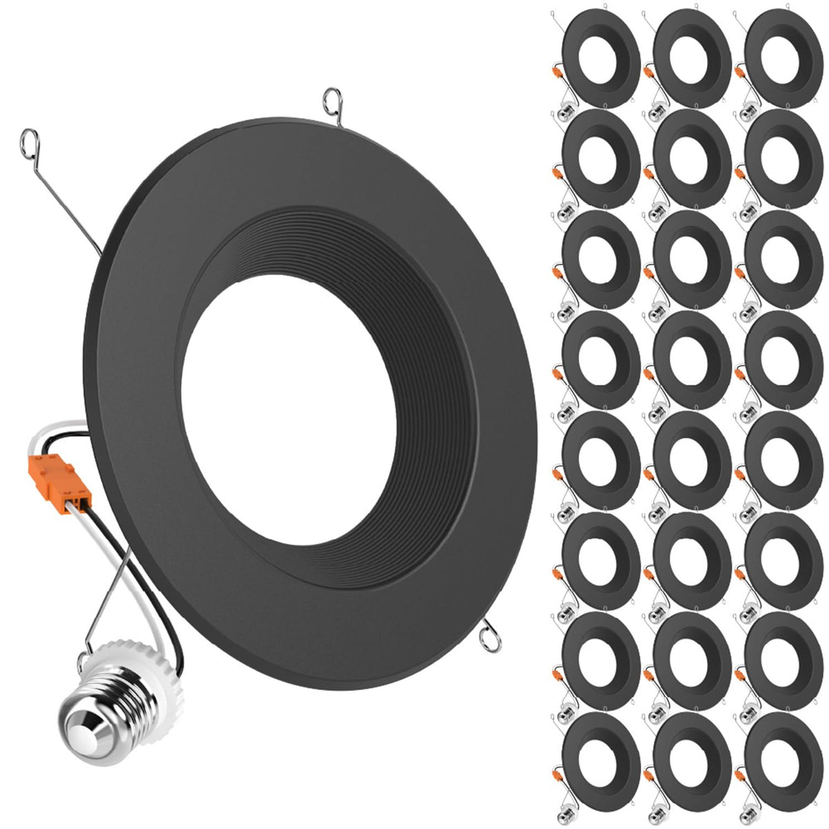 Sunco LED Recessed Lighting 5CCT Dimmable Can Lights 6 Inch Black 13W ...