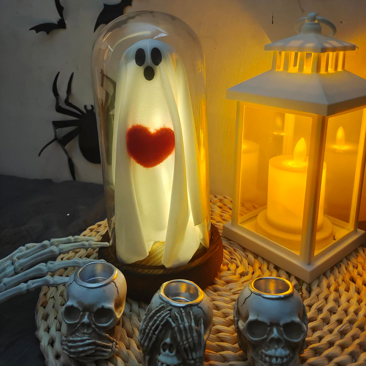 Generic Halloween Ghost Light Up Lamp with Remote Control, Small, Boro ...