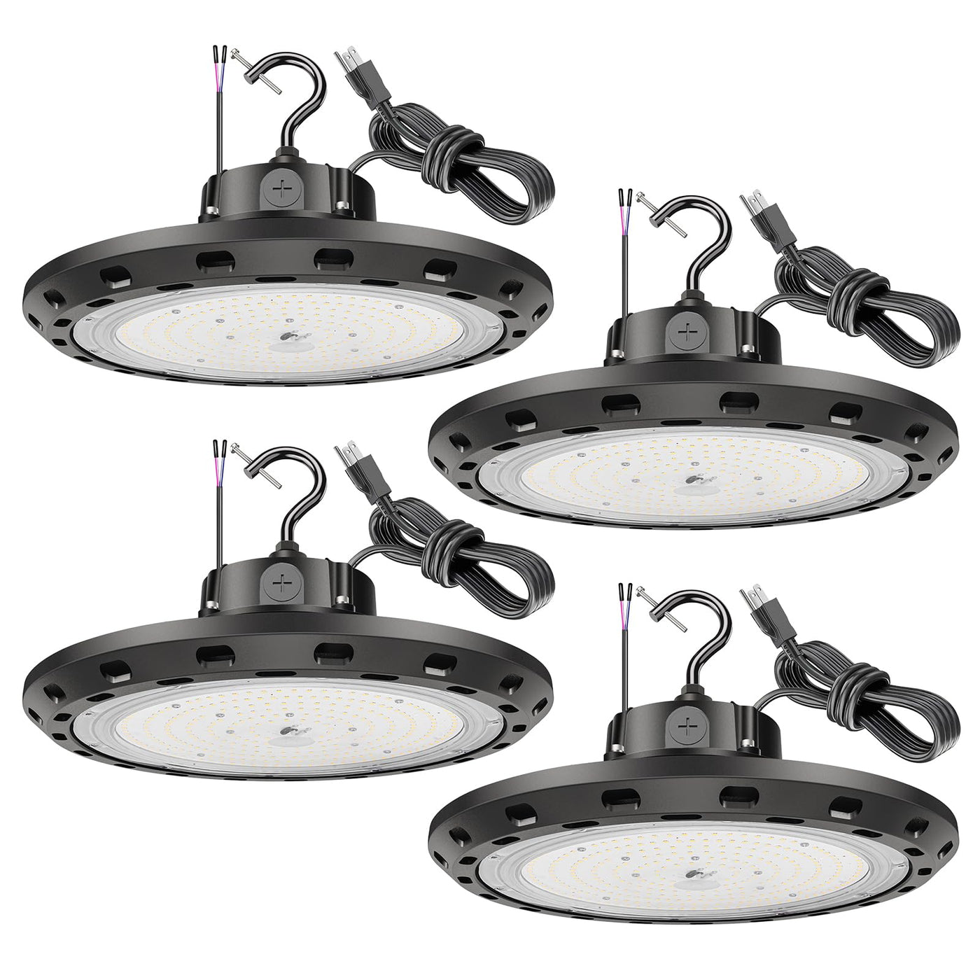 BFT UFO LED High Bay Light 300W 45000LM Dimmable Black 4Pack Model BFT ...