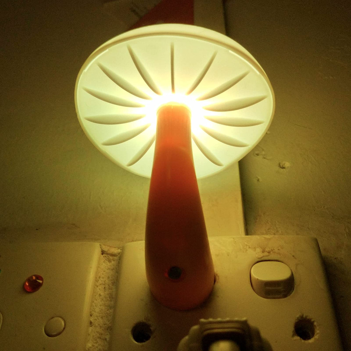 Ausaye Mushroom Led Night Lights - 4 Pack Warm White Plastic Nightligh ...