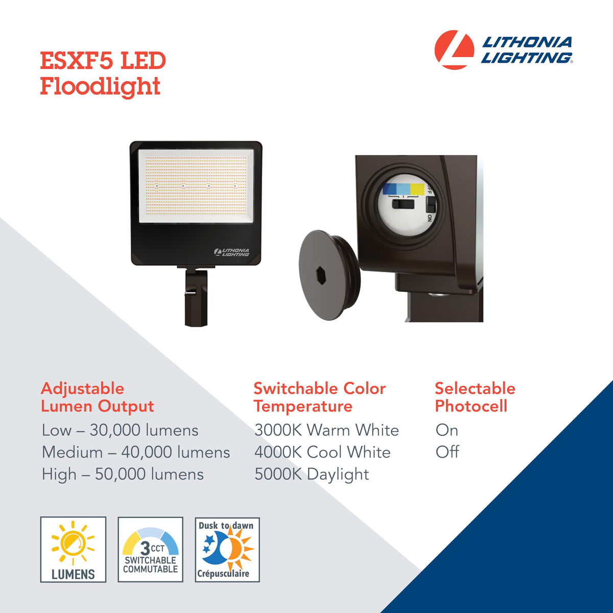 Lithonia Lighting ESXF5 ALO SWW2 UVOLT YS DDB LED Outdoor Floodlight ...