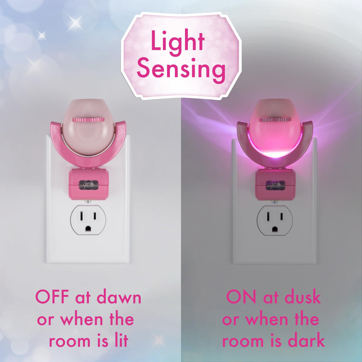 Projectables Disney Princess LED Night Light, Plug-In with Dusk-to-Daw ...