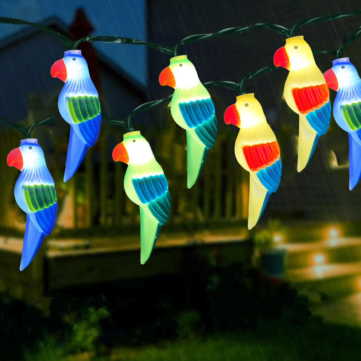 Abeja Parrot String Lights - 8.5FT LED Fairy Lights with 10 Parrot Lig ...