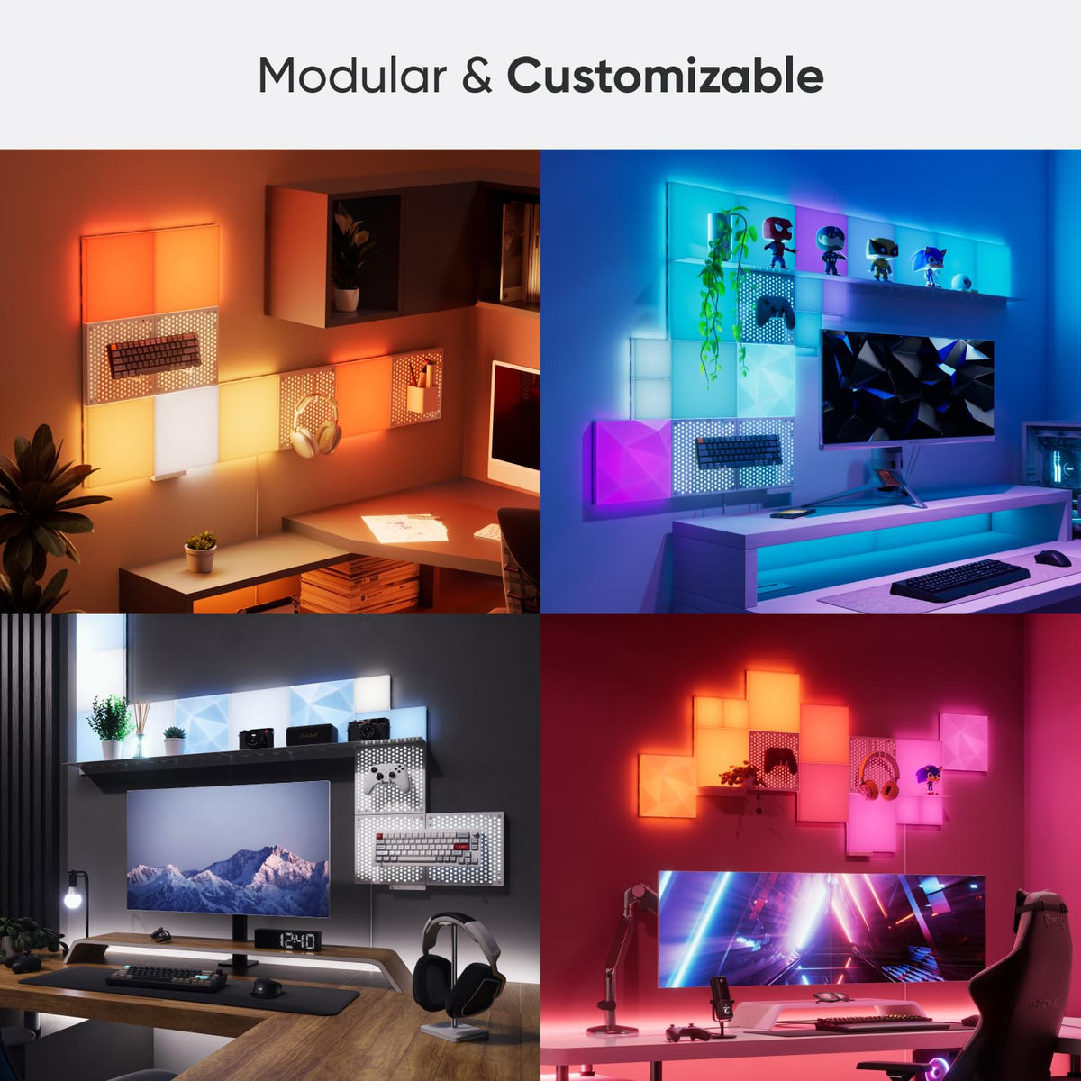 Nanoleaf Smart Light Panels Combo XL, White WiFi LED Wall Lights with ...