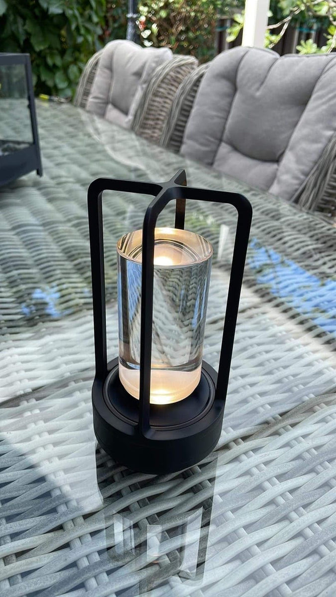 Klarako Crystal Lantern Lamp - Modern Cordless Rechargeable Bedside ...