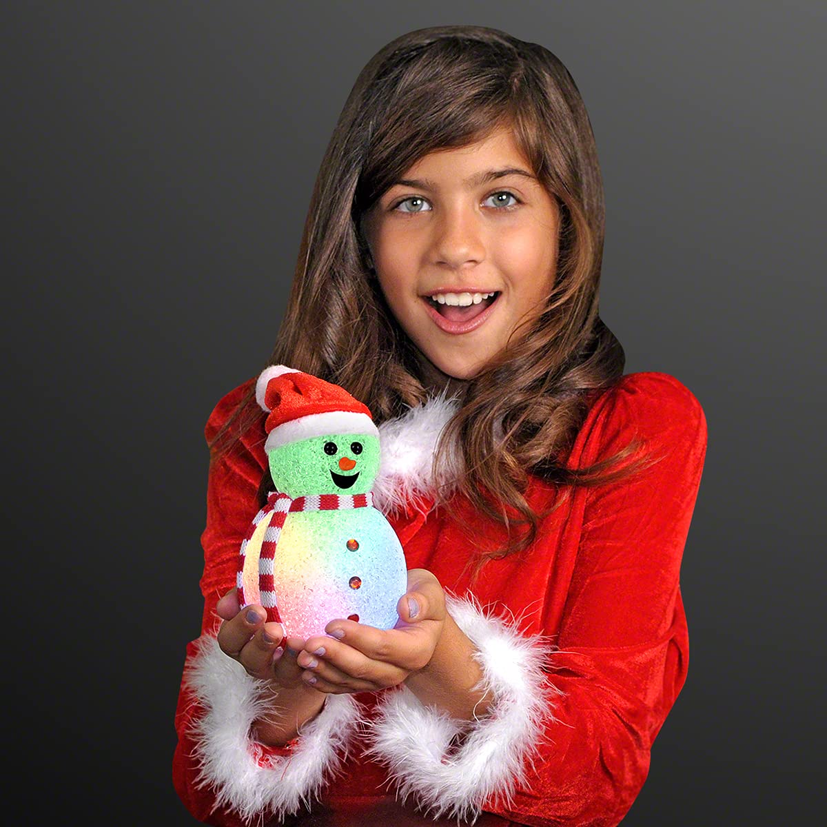 FlashingBlinkyLights LED Snowman Decoration - Color Changing, 5.5"x2.2 ...
