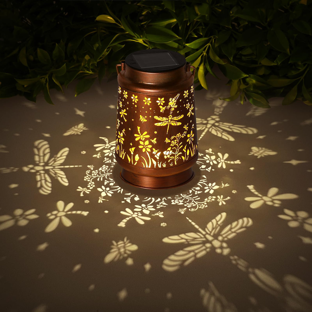 Dragonfly Solar Lanterns Outdoor Waterproof Garden Decor, Metal LED ...
