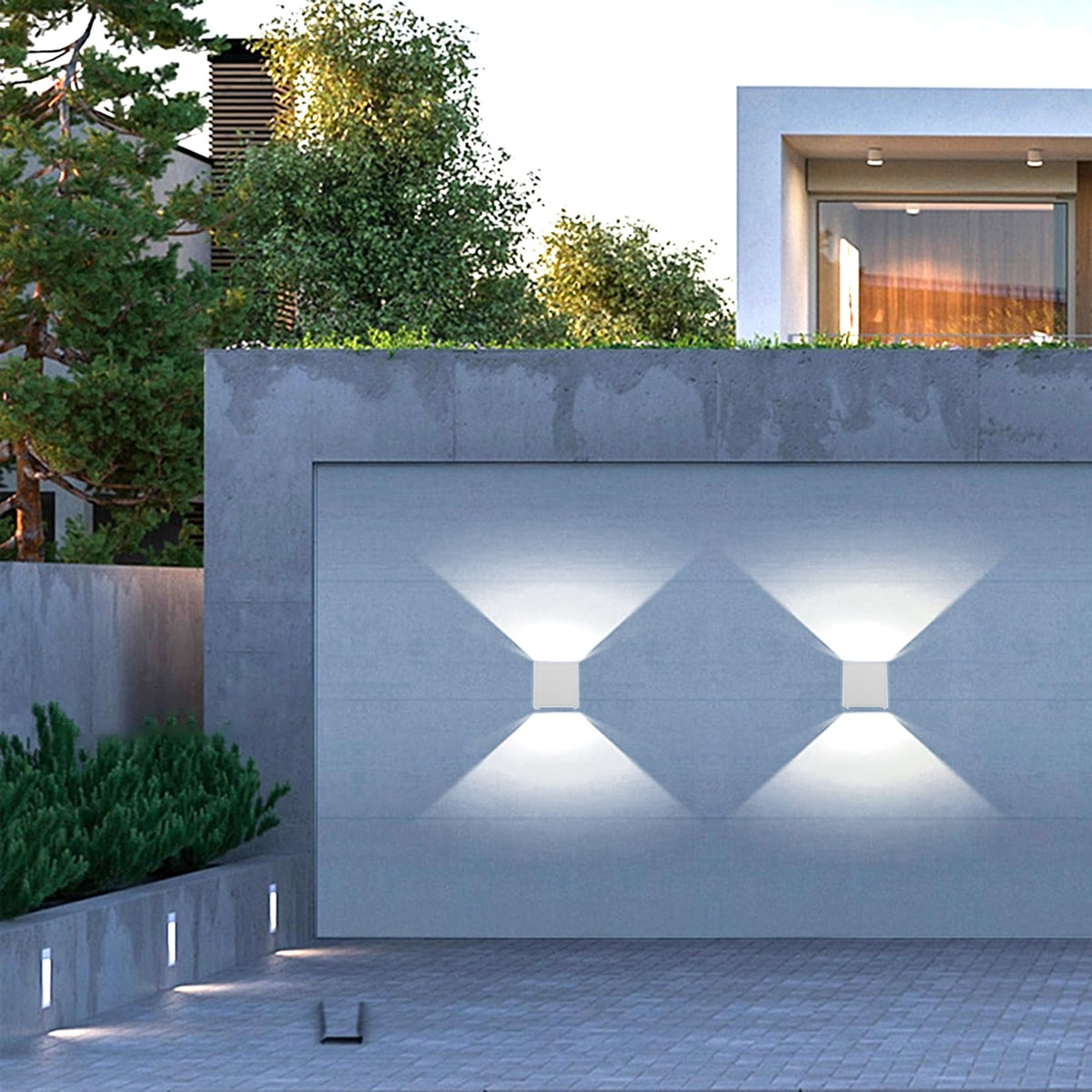 4 Pcs Led 12W Outdoor Wall Lights Sconces Exterior/Interior Up And Dow ...