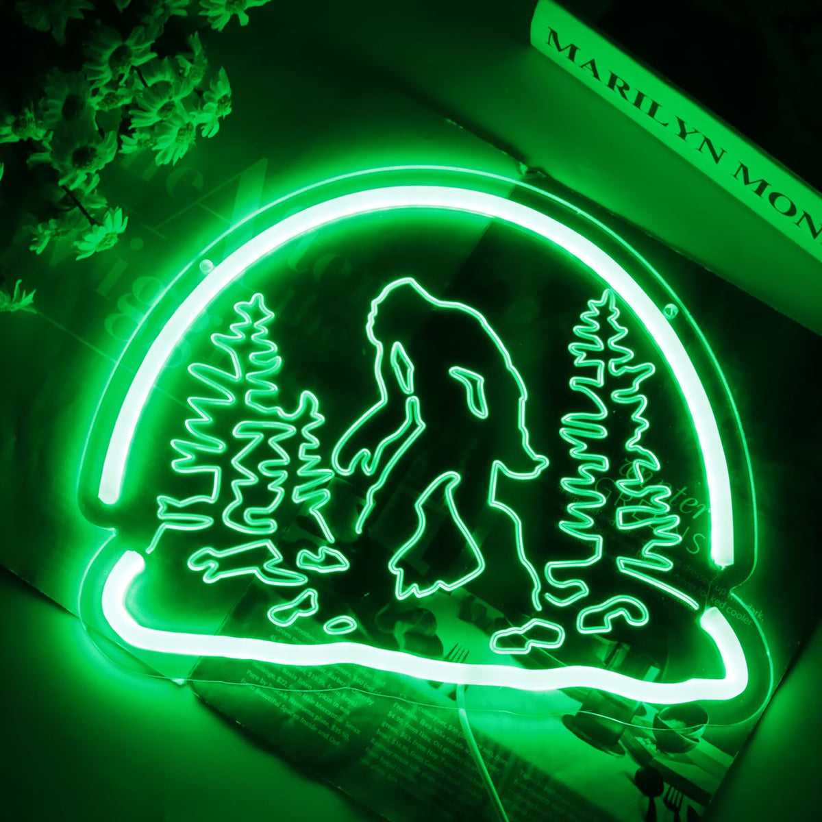 Pinlangdou Sasquatch Neon Sign Acrylic Light for Bedroom, Hallway, Gar ...