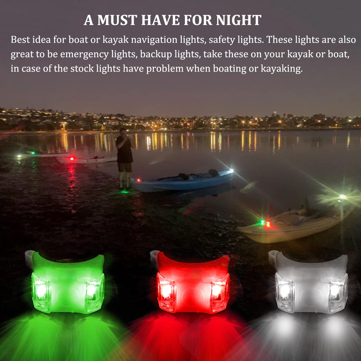 Botepon Marine Boat Bow Lights, Red And Green Led Navigation Lights, K ...