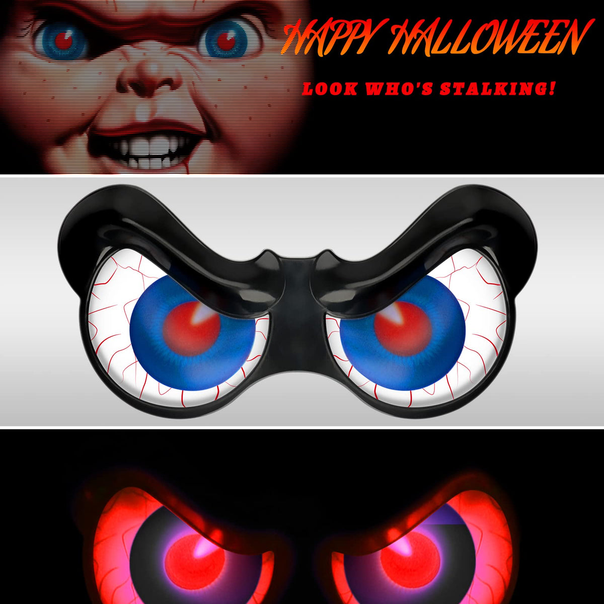 Sewawe Halloween Decorations - Animated LED Peeping Eyes, 5 Pack, Colo ...