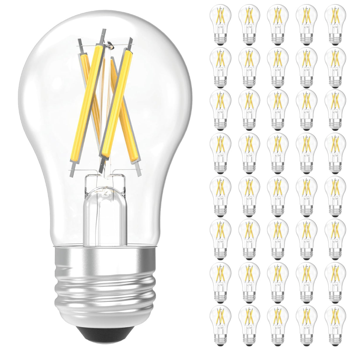 Sunco 40 Pack A15 Light Bulb LED, Edison Style Bulb, Dimmable Vintage ...