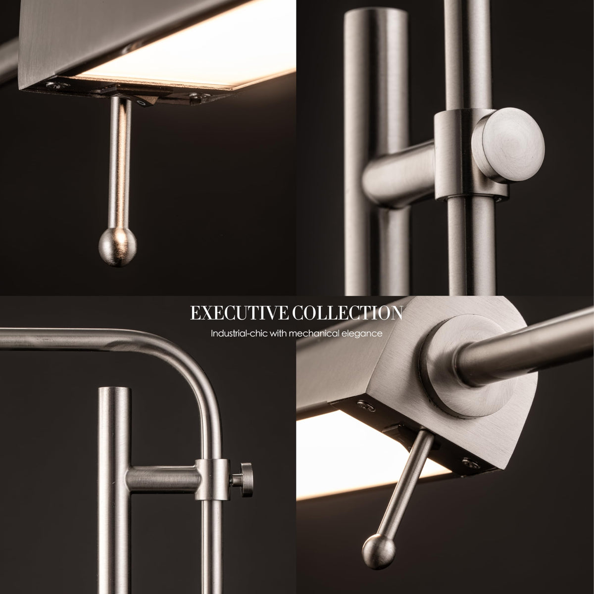 OBright Cedric Adjustable Floor Lamp - 10W LED, Height 45-61 inches, B ...