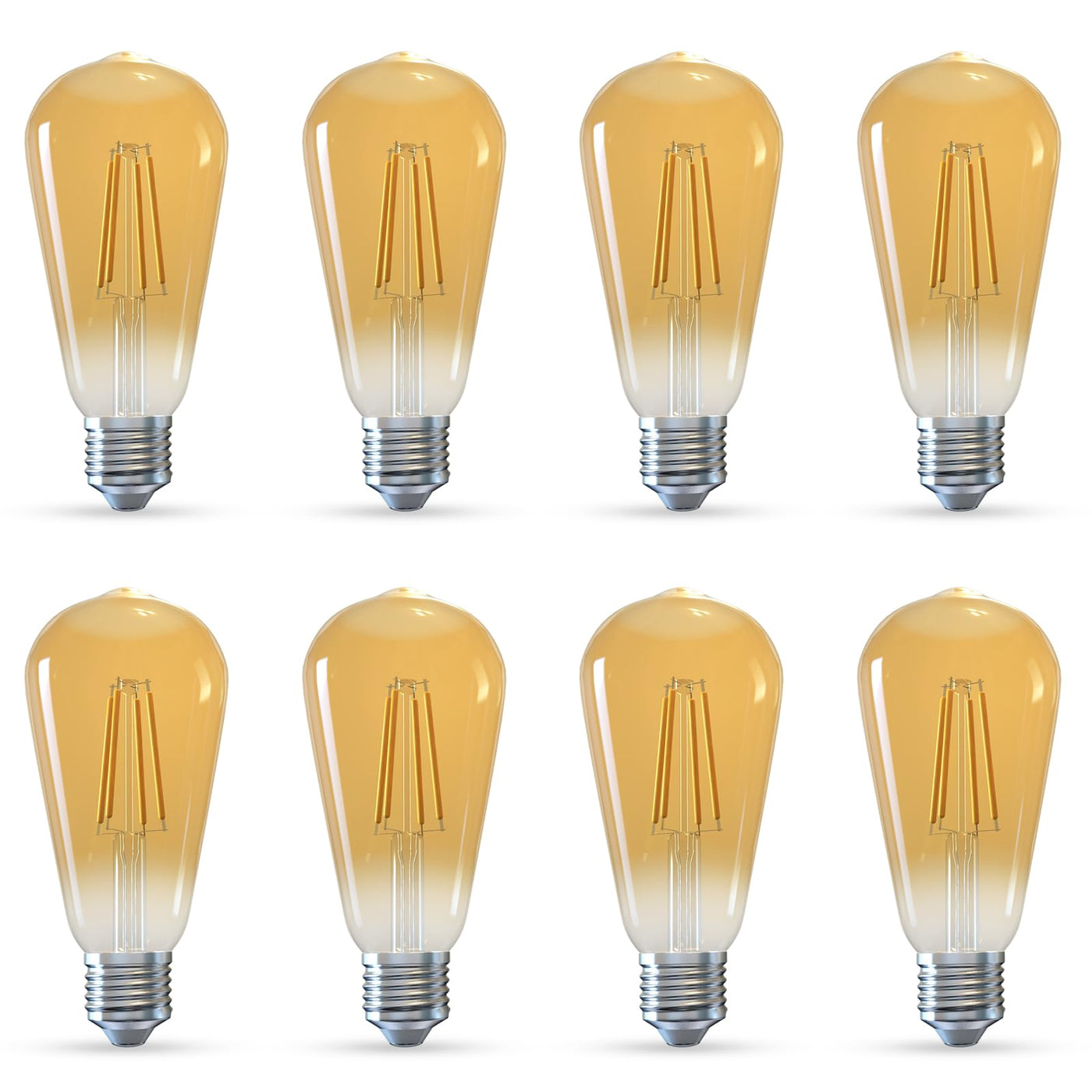 Jensense E26 LED Edison Bulbs 7W Dimmable 800 Lumen 2300K Warm White A ...