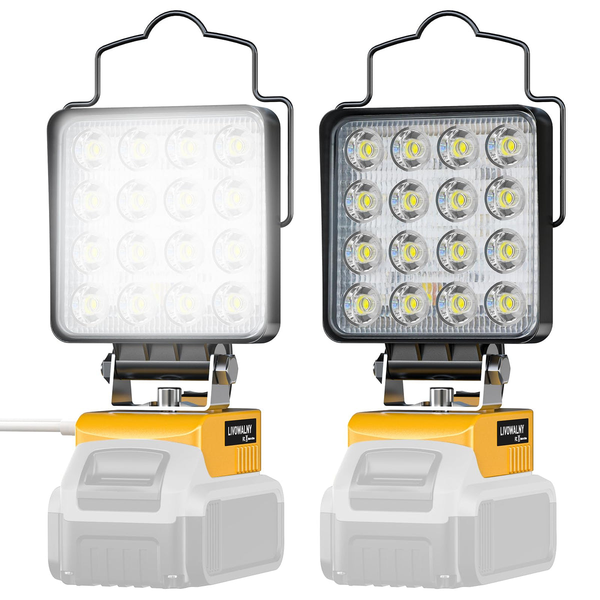 2PCS Cordless LED Work Light for Dewalt 20V Max Battery, 120W 12000LM ...