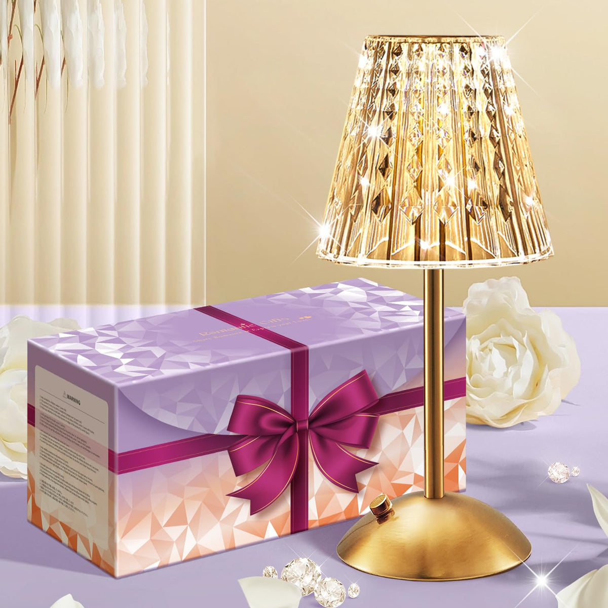 One Fire Table Lamp?Gifts Package?, Dimmable Cordless Lamp, 3 Colors ...