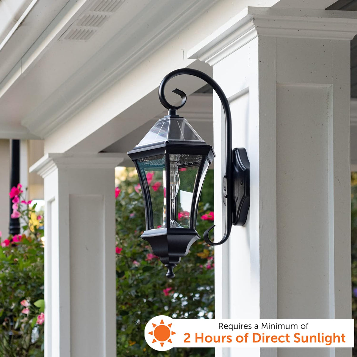 Gama Sonic Victorian Solar Wall Light, 150 Lumens, Cast Aluminum Sconc ...