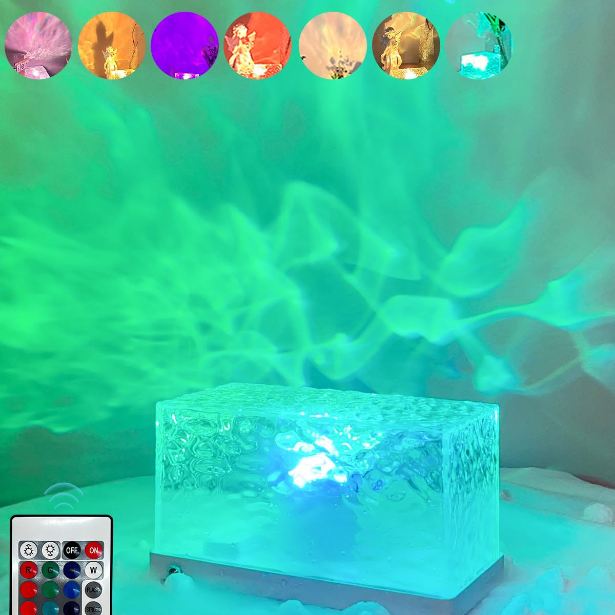 KIANDQU Rotating Water Wave Lamp Projector,Ocean Wave Light Projector ...