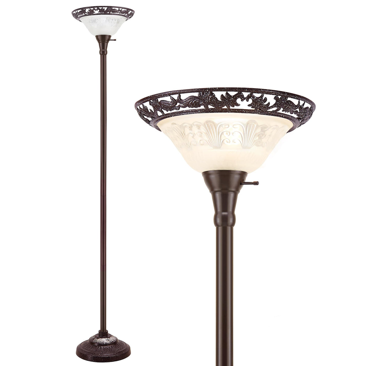 Luvkczc Torchiere Floor Lamp for Living Room - 70'' Victorian Floor ...