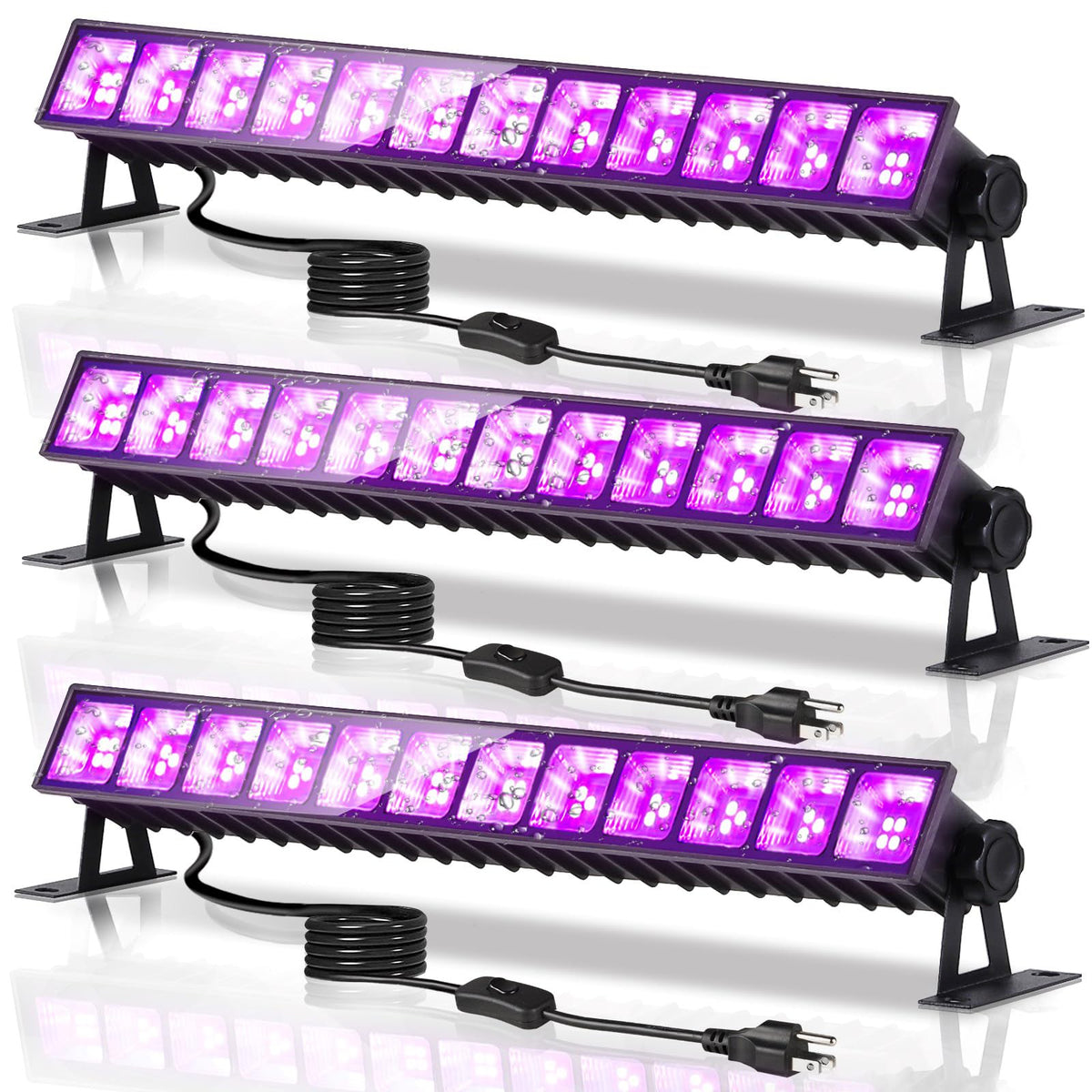 40W LED Black Light Bar, Blacklight with 6FT Cord & Switch, IP66 ...