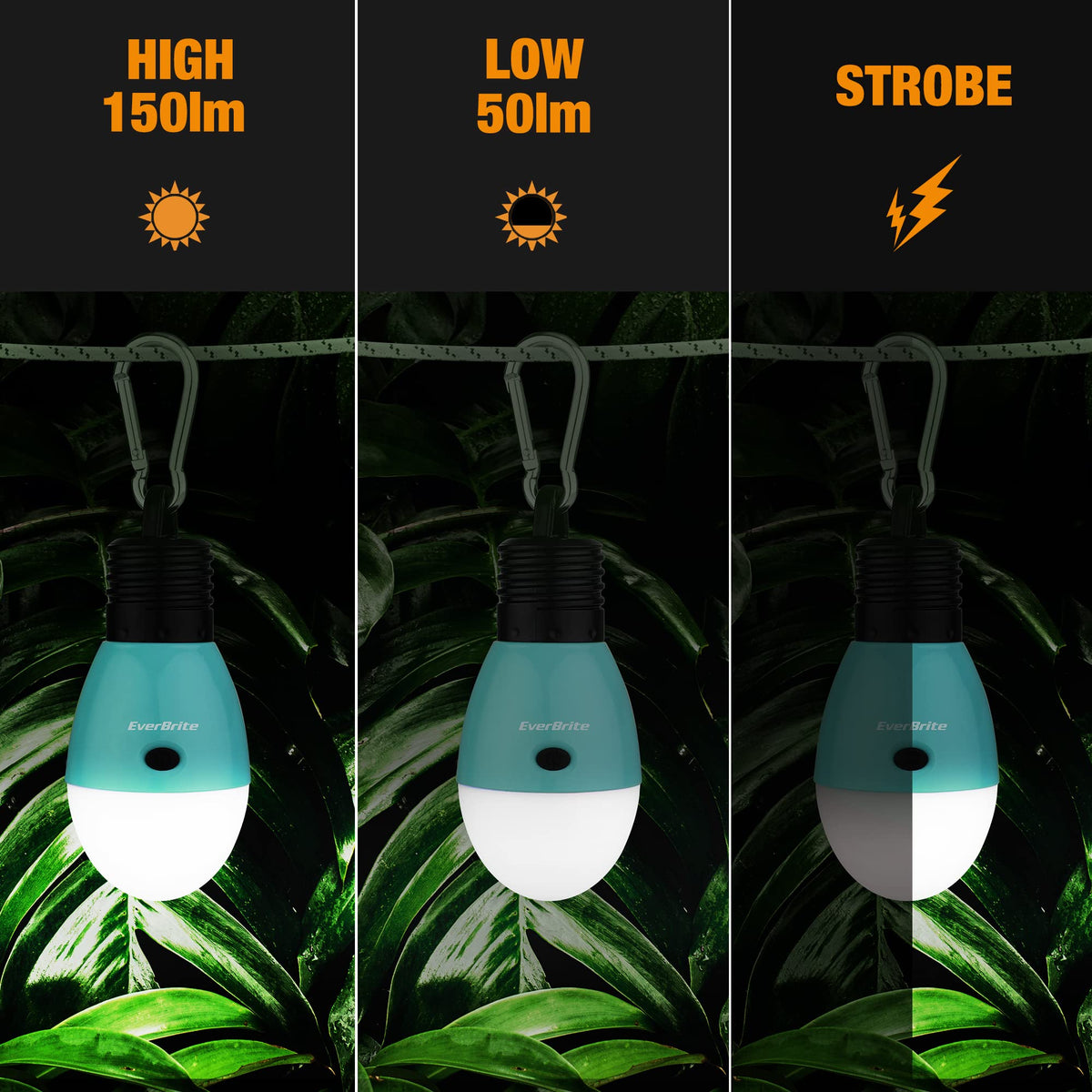 EverBrite Camping Light - Rechargeable Tent Lantern, 3 Lighting Modes ...