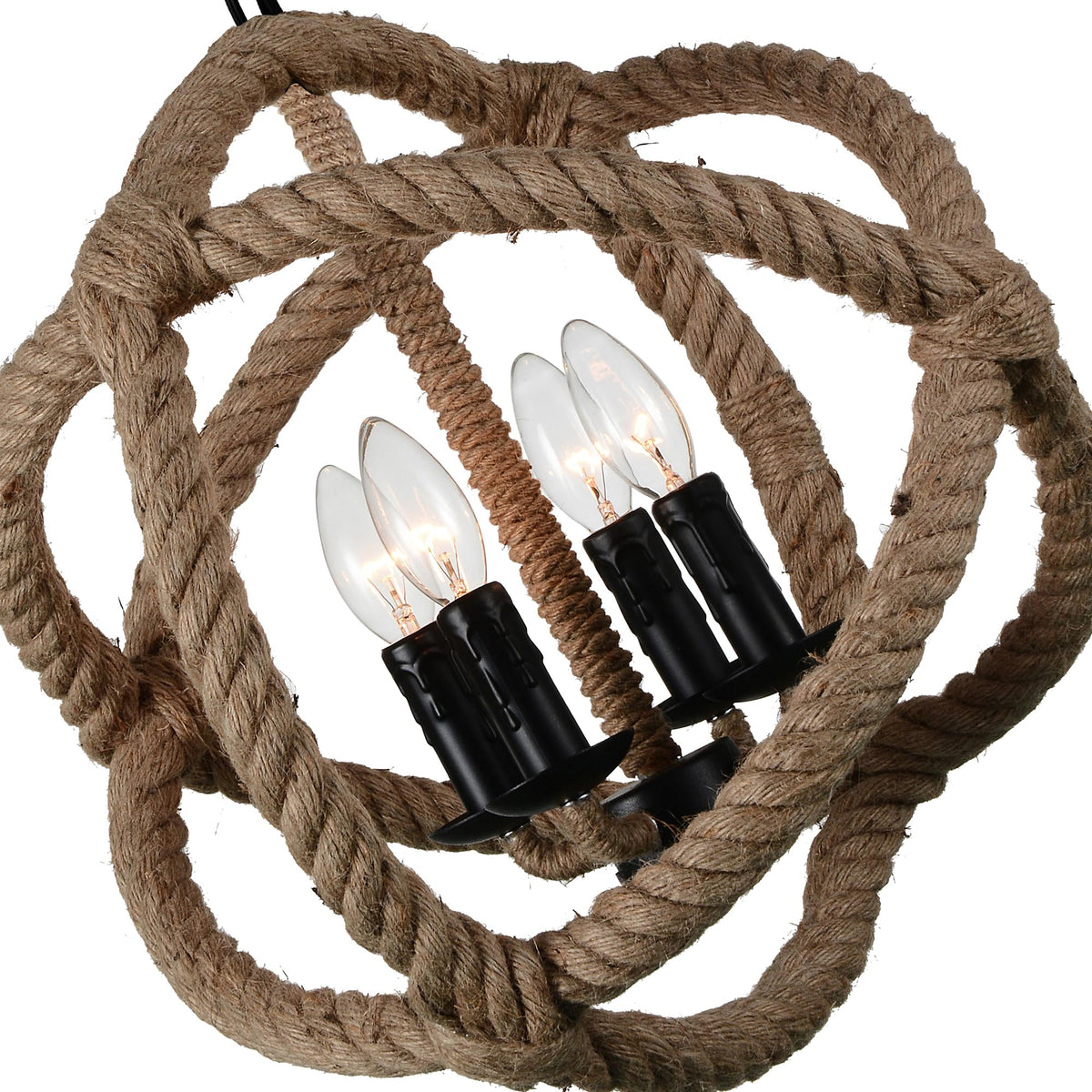 CWI Lighting Padma 4 Light Black Chandelier - Rustic Farmhouse Ceiling ...