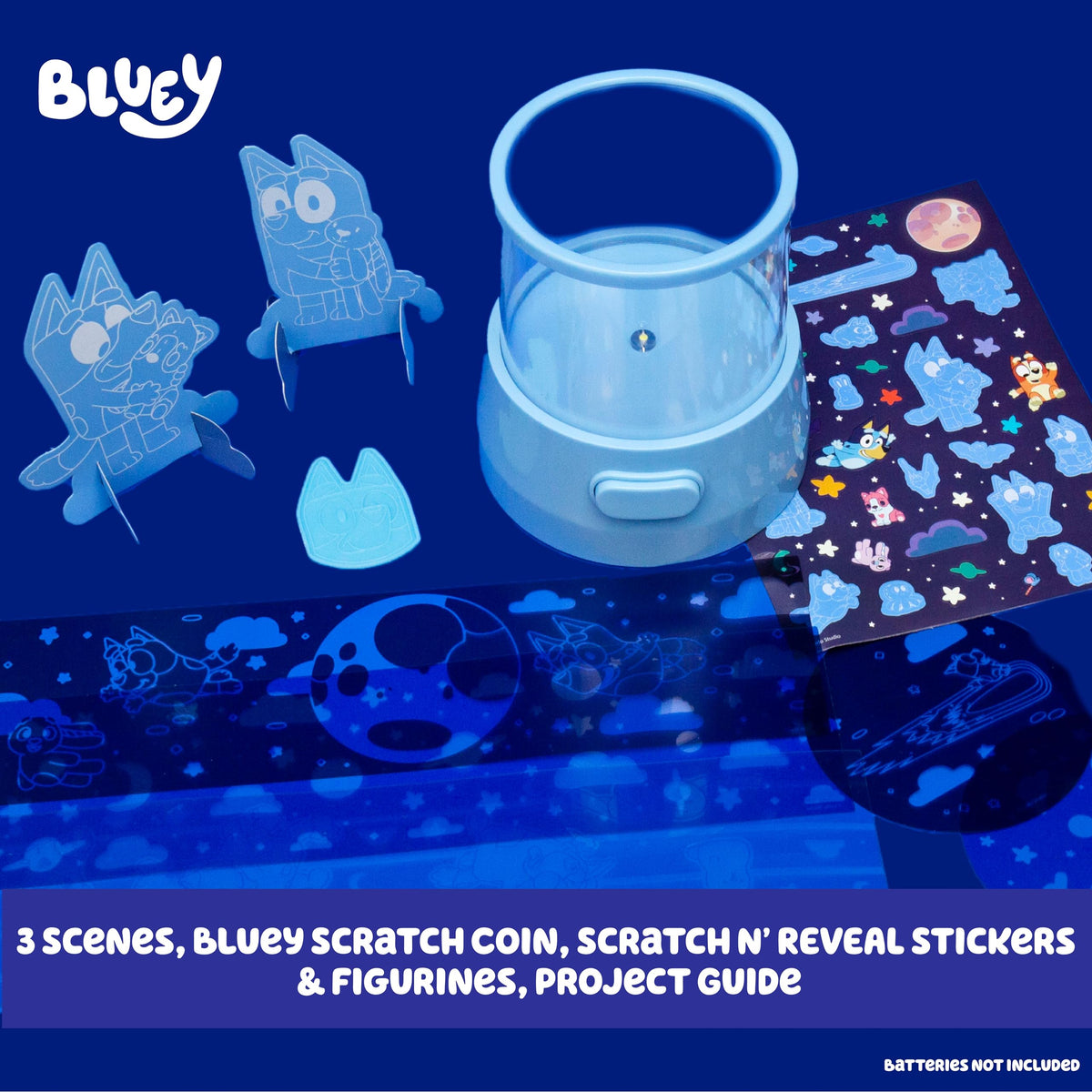 Bluey Light Up Projector Night Light for Kids, 4.38x4.7 inches, Plasti ...