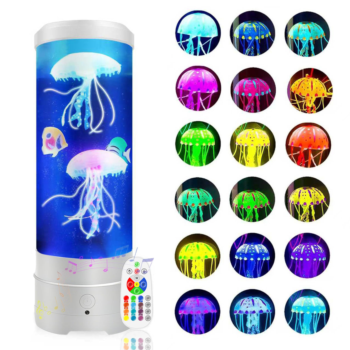 BravSco Jellyfish Lamp With Bluetooth Speaker, 17 Colors Changing & 4 – Lightsdaddy