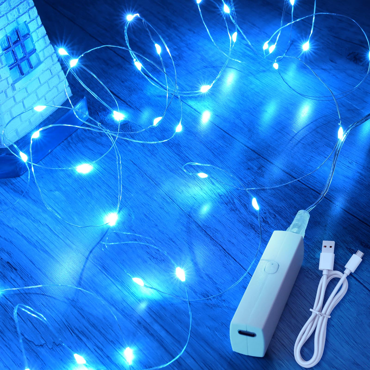 Lakumu LED String Lights, Rechargeable Battery Operated, Mini Twinkle ...
