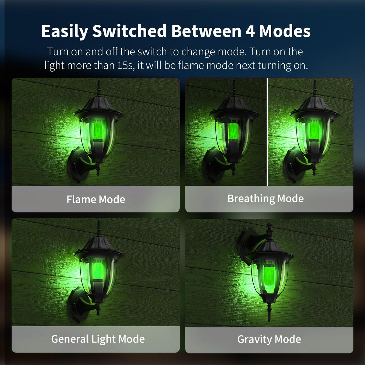 Morsatie ?Upgraded? Led Flame Light Bulbs, 4-Mode Flickering Light Bul ...