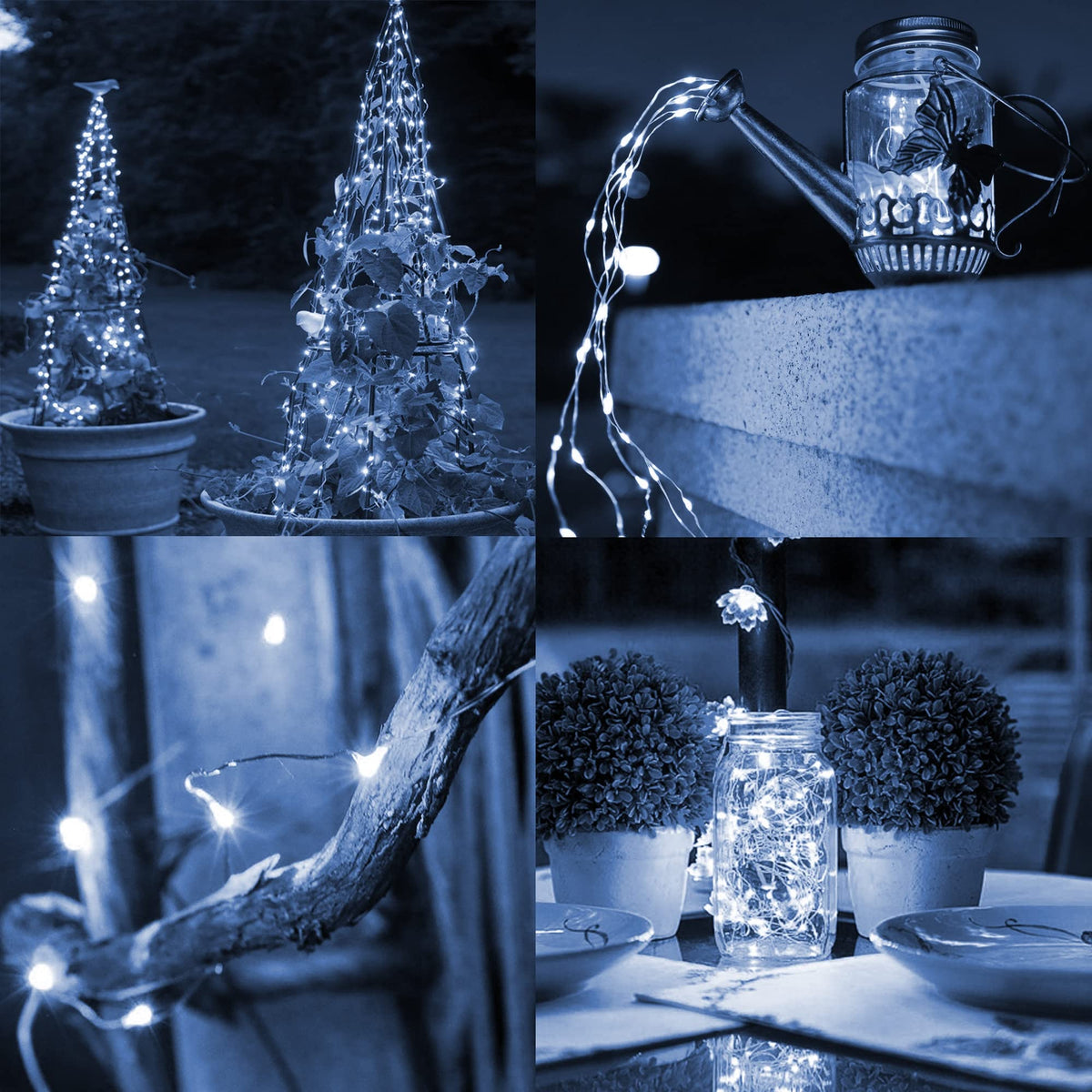 TW SHINE White Solar String Lights Outdoor, Total 80 FT 240 LED Solar ...