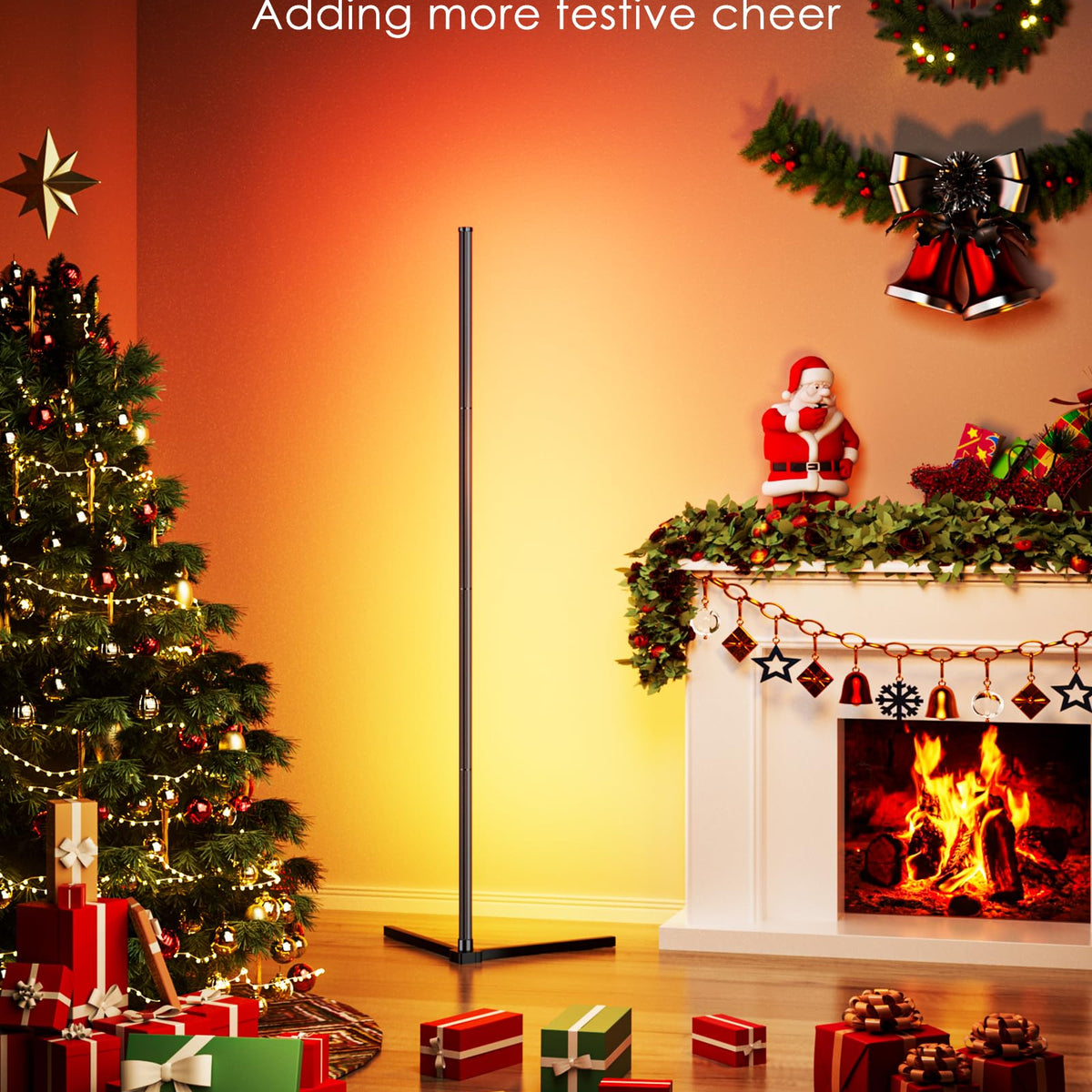 Ccacc Corner Floor Lamp, 65" Smart Rgb Color Changing Led Floor L ...