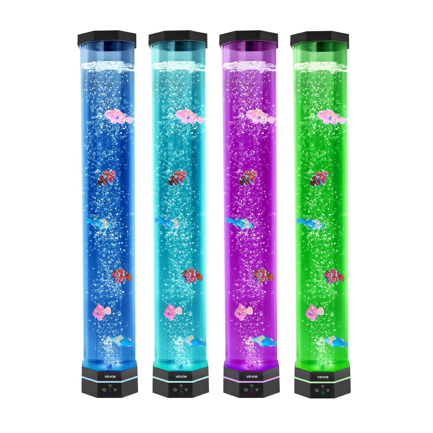 VEVOR Sensory Bubble Tube Lamp, 5 ft Bubble Fish Tube, Sensory Aquariu ...