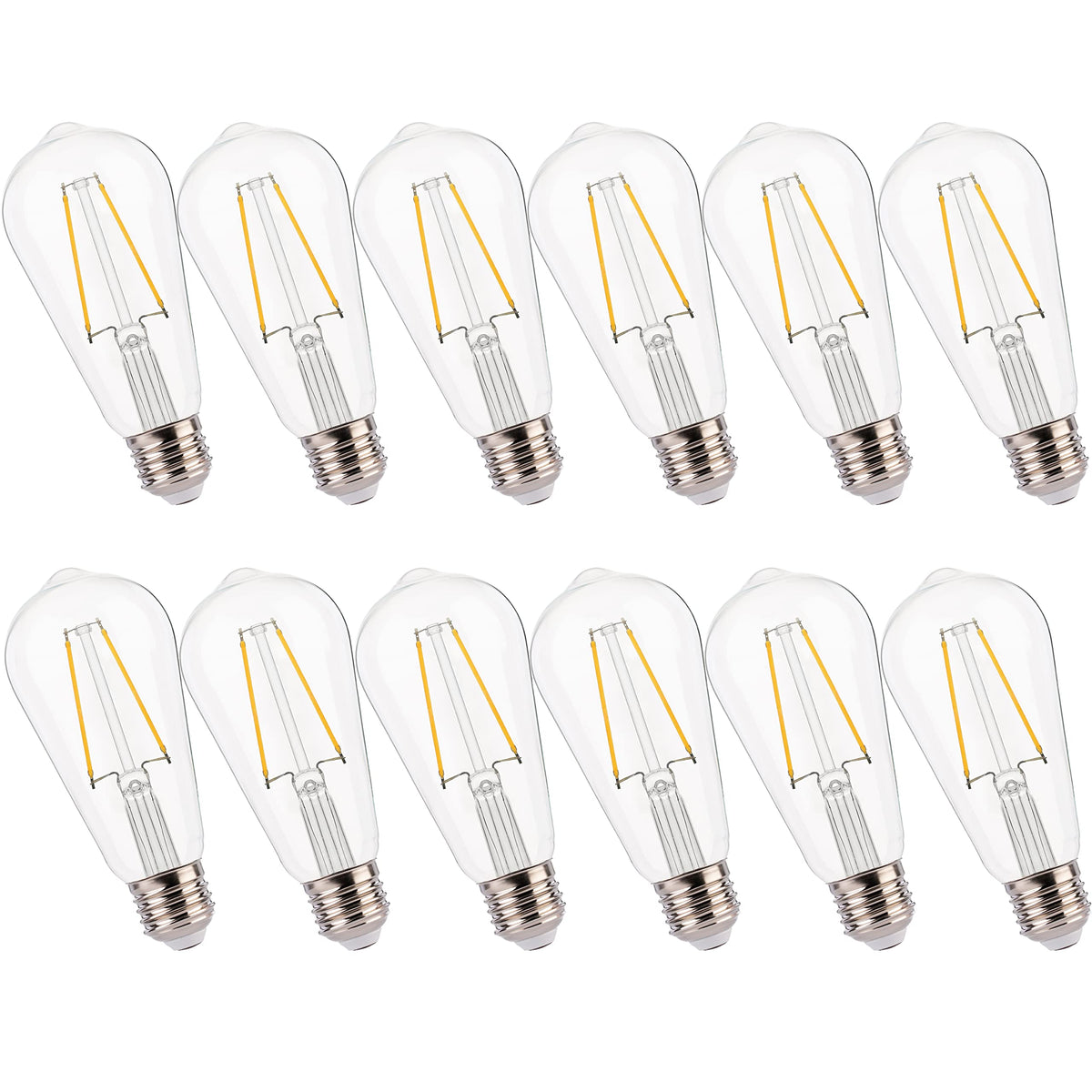 FLSNT Vintage LED Edison Light Bulbs,5000K Daylight,4.5W(40W Equivalen ...